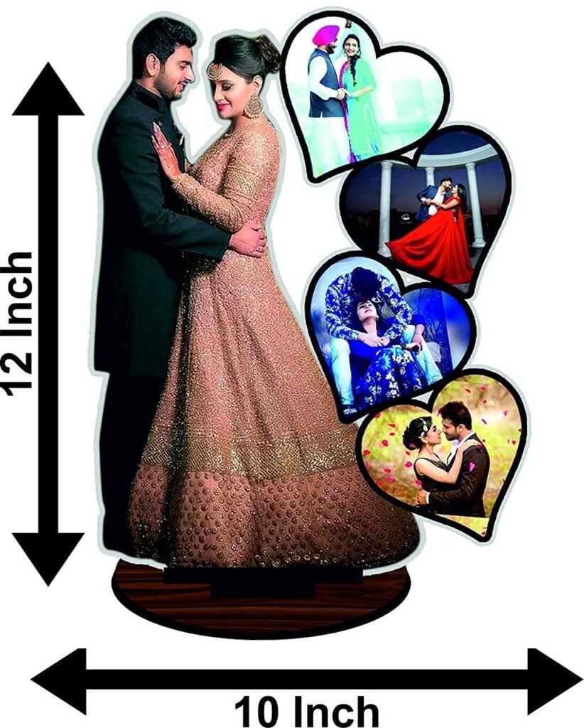 Personalized Gift Mdf | Cutout Heart Shape Water Resistant Photo Frame ...